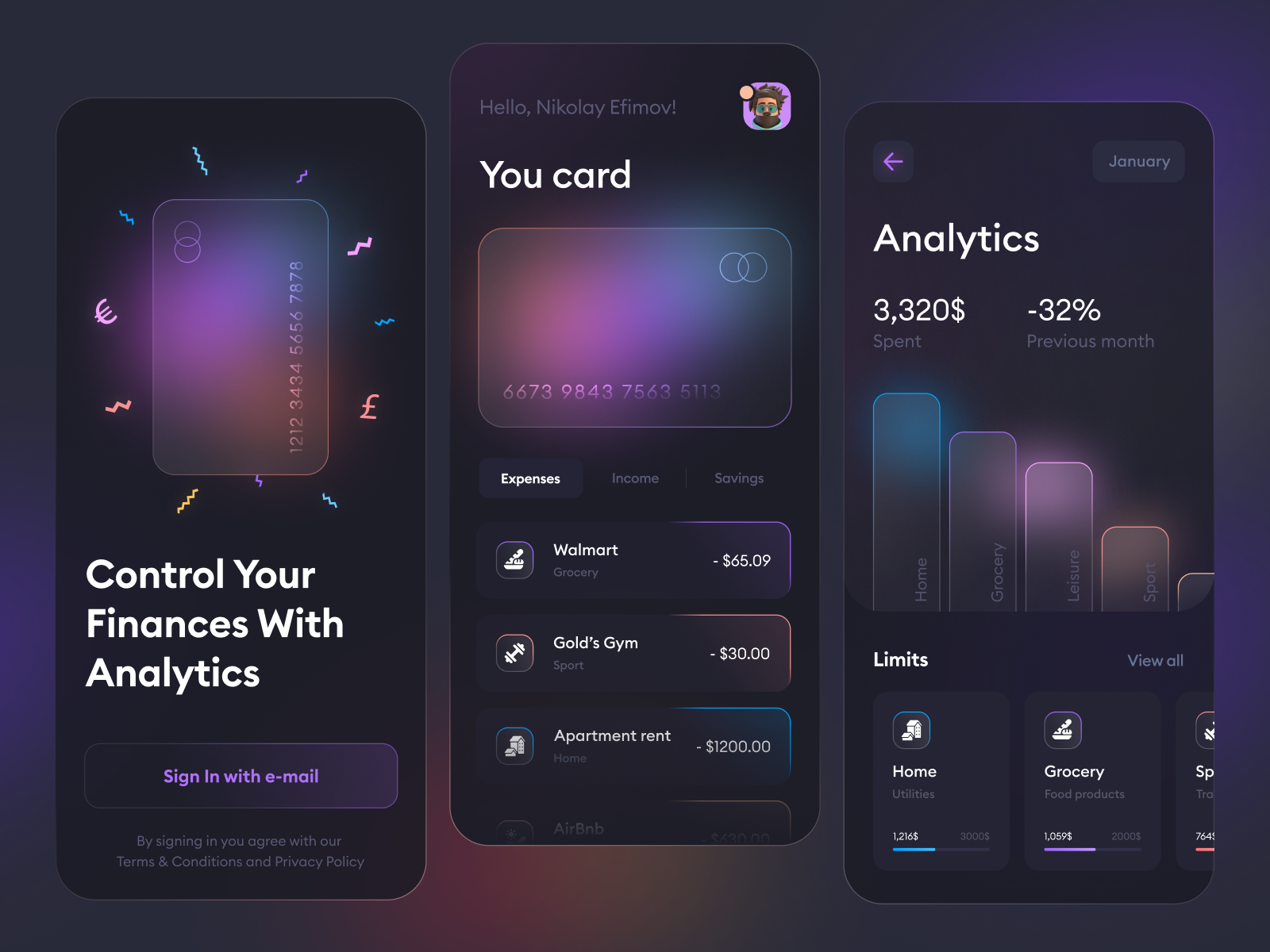 Banking & Analytics App by Andrey Lohmatov for Chili Labs on Dribbble