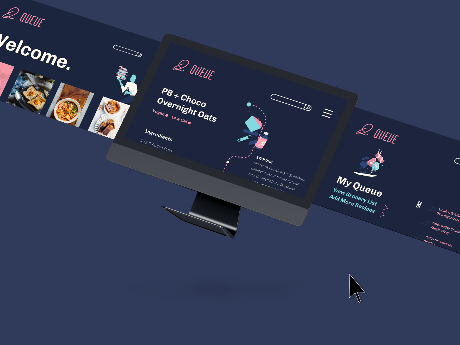 Queue Web Layout by Kat Hernandez on Dribbble