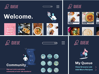Queue Web Layout by Ghost Thing on Dribbble