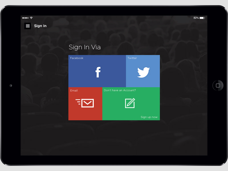 Login Screen for an iPad App by Vivek on Dribbble