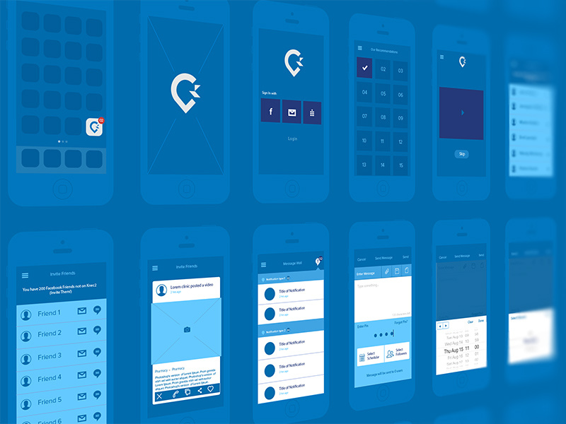 iPhone App Wireframes by Vivek on Dribbble