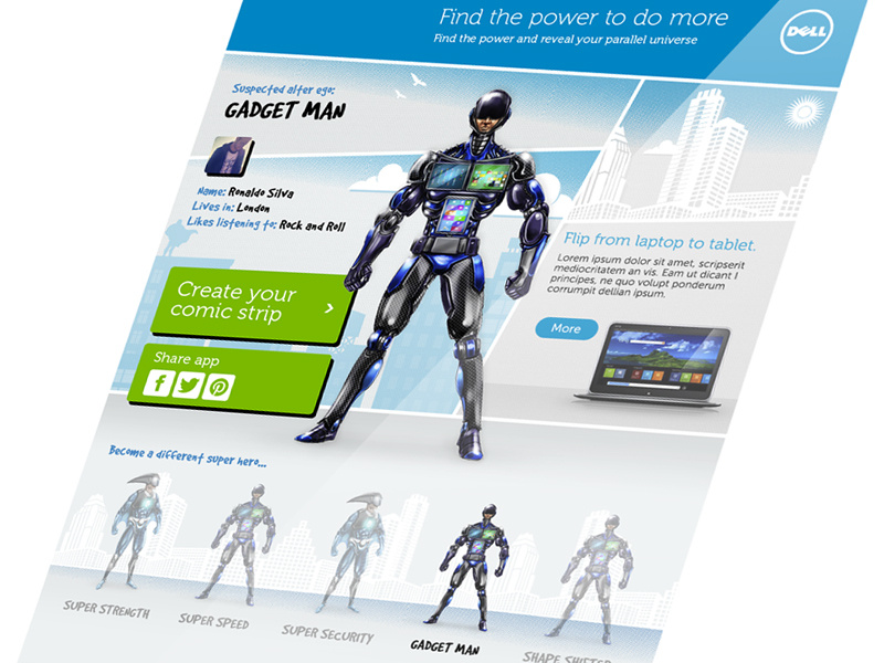 Dell Super Hero - app mock up by Chris Chilvers on Dribbble