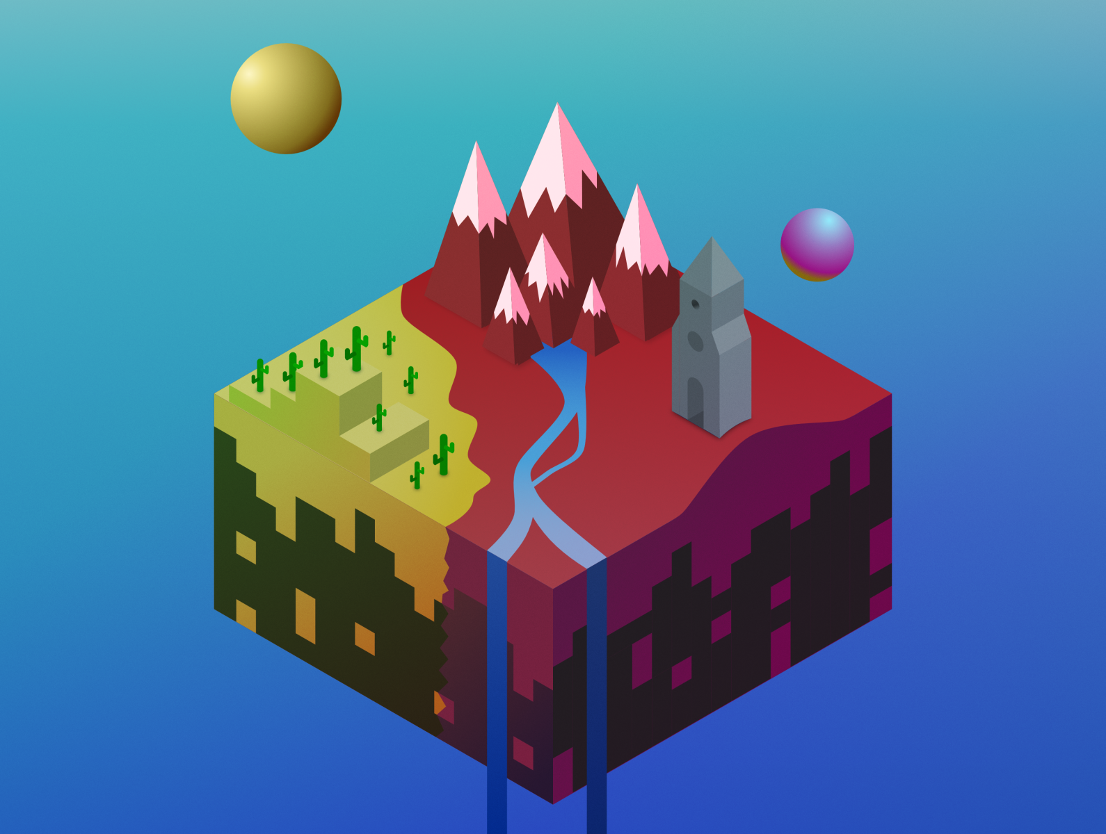 Red Island by Kree Terry on Dribbble