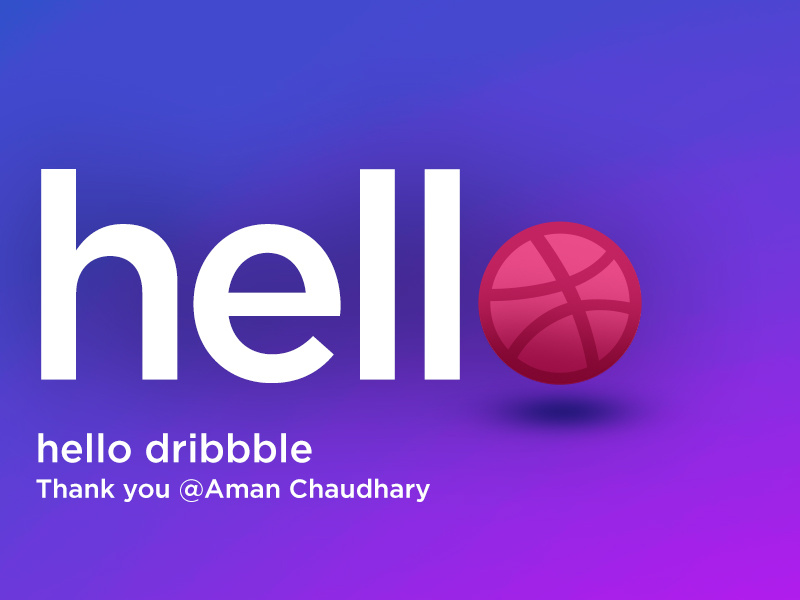 Hello Dribbble by Yogesh Mankame on Dribbble