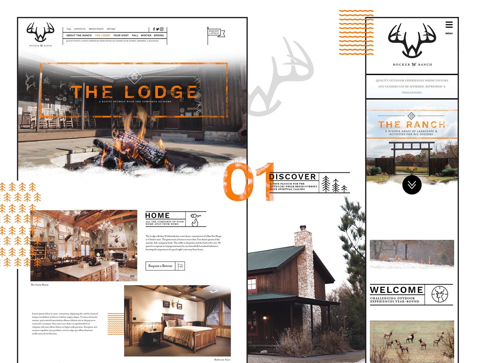 Rocker W Ranch Website by Kris Oakes for Hampton Creative on Dribbble