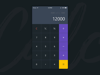 Сalculator UX/UI Design With Favorite Colors by Erik Shaldzhyan on Dribbble