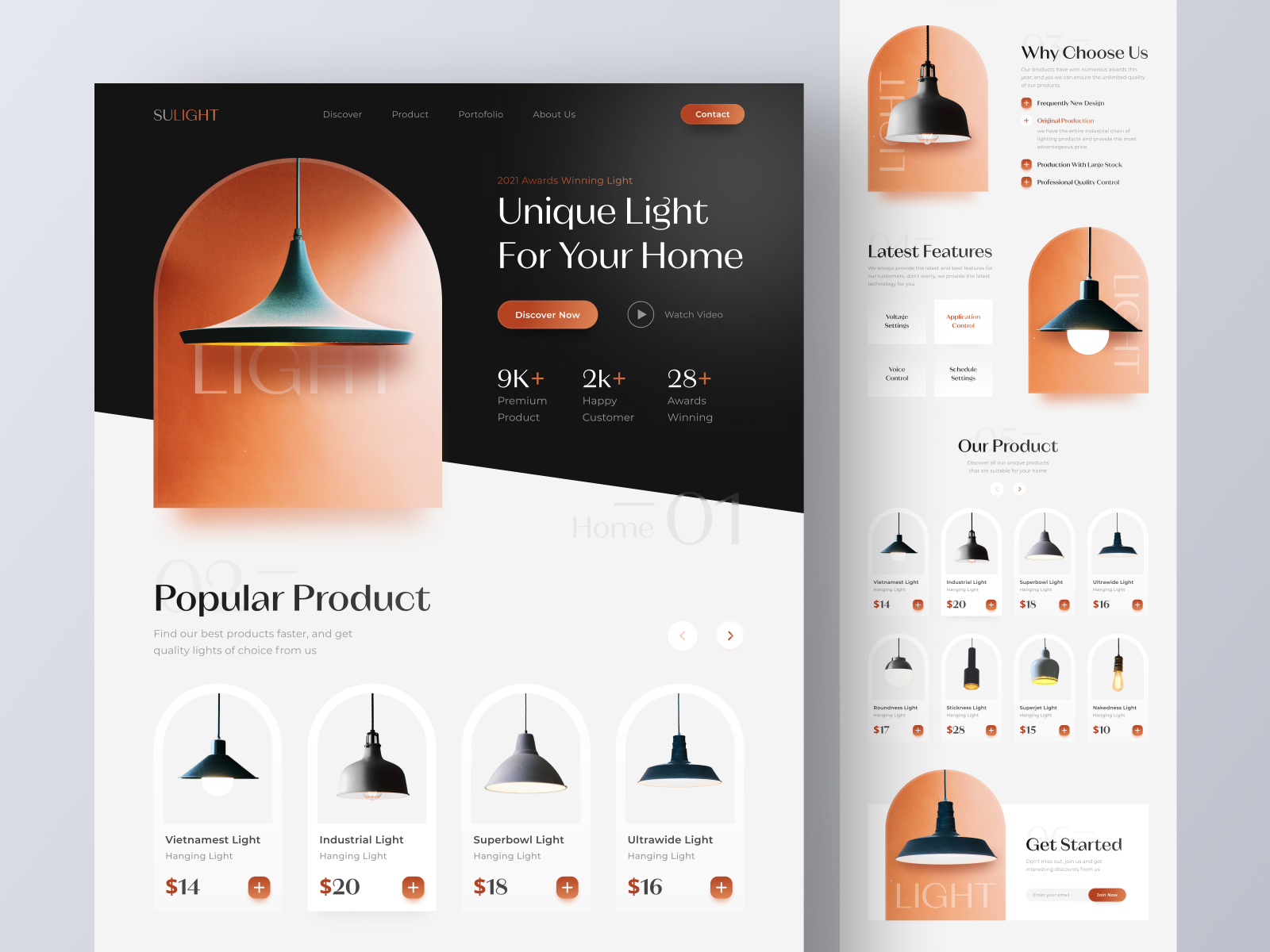 Sulight - Light Company Landing Page Website by Adhiari Subekti for One ...