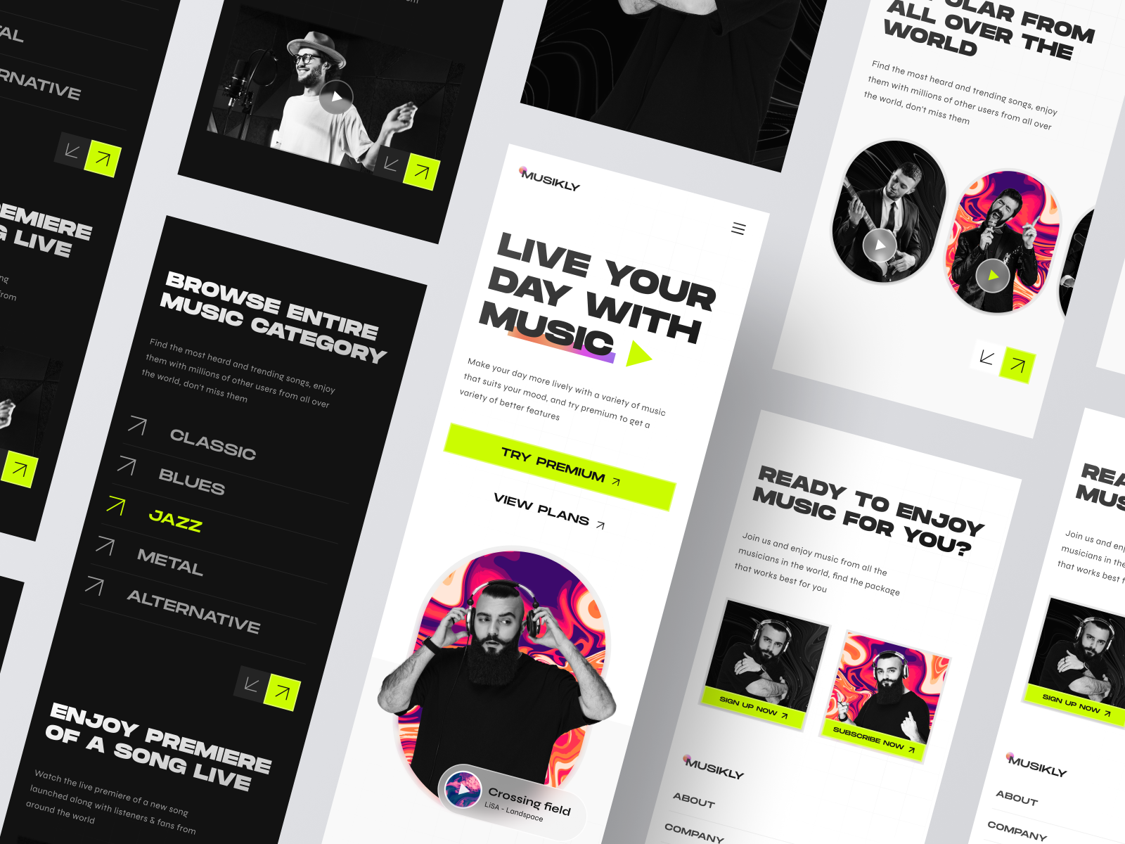 Musikly - Music Streaming Service Responsive Website Design by Adhiari ...