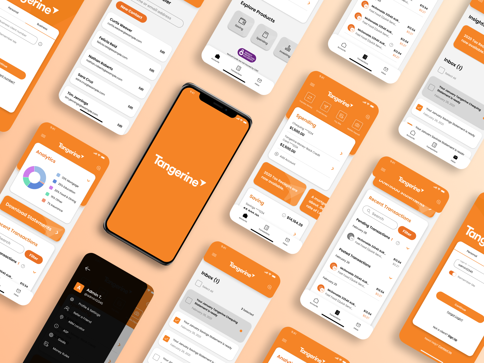 Tangerine App Redesign by Allison Lee on Dribbble