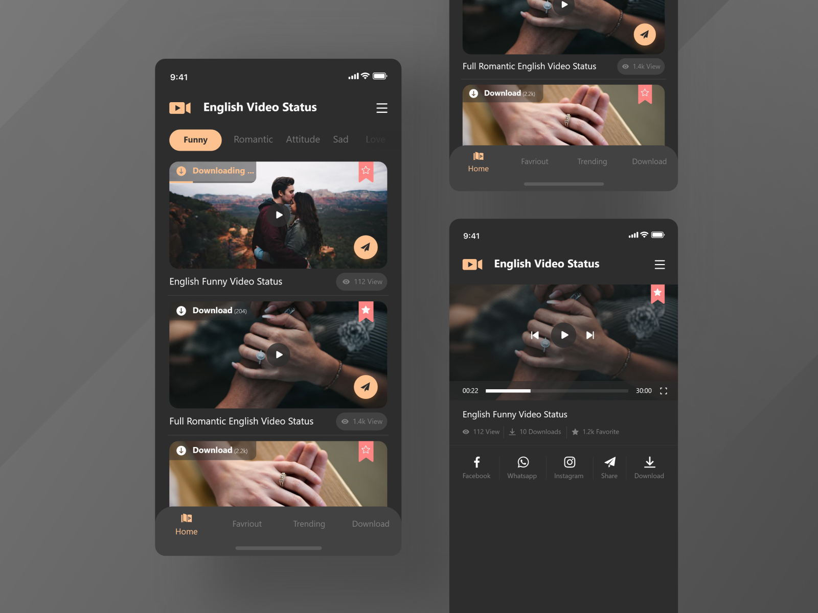 Video App Design (UI Design) by Bhavik Narigara on Dribbble