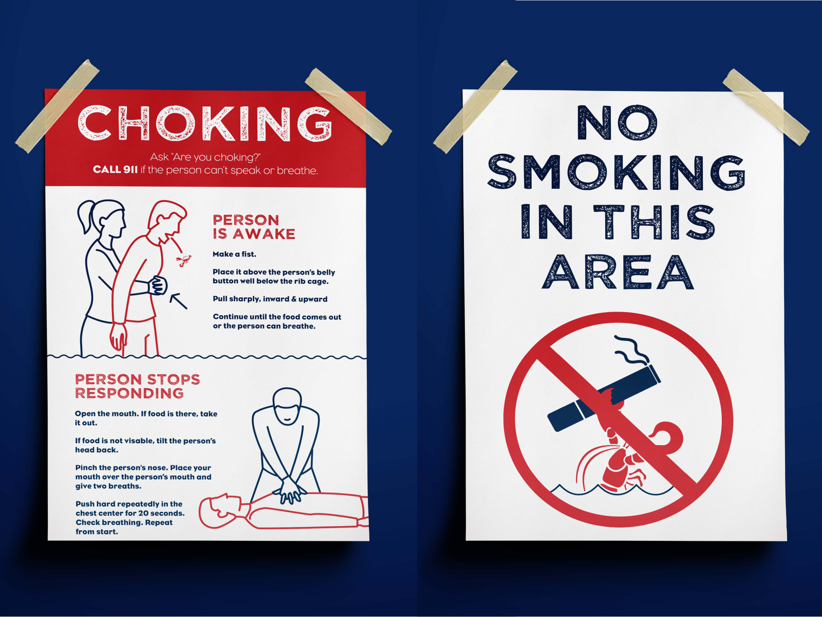 Redhook Lobster Pound Custom Warning Signs by stephanie vazquez on Dribbble
