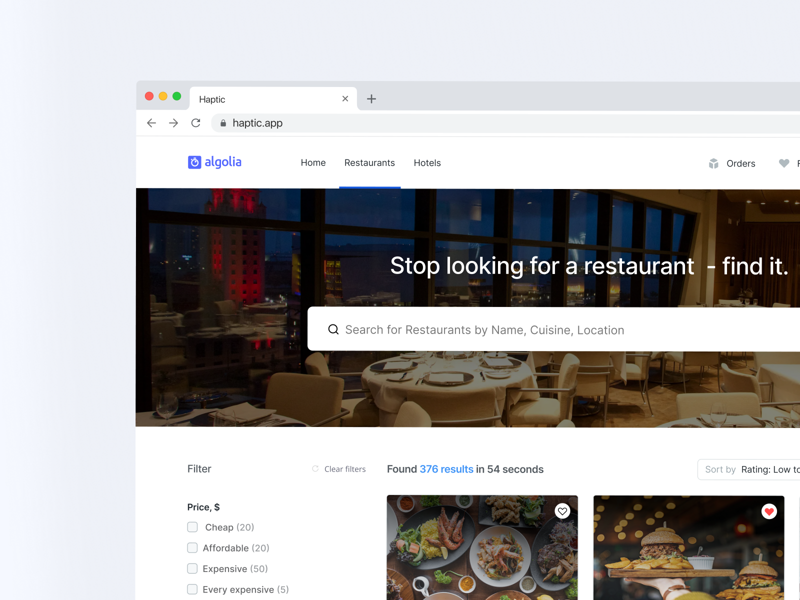 Restaurant finder exploration by Collins Donye on Dribbble