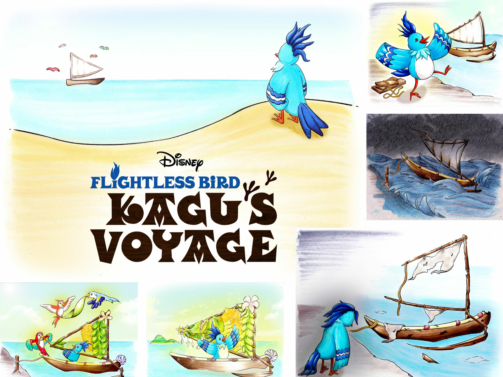 Flightless Bird Kagu's Voyage by Momo on Dribbble