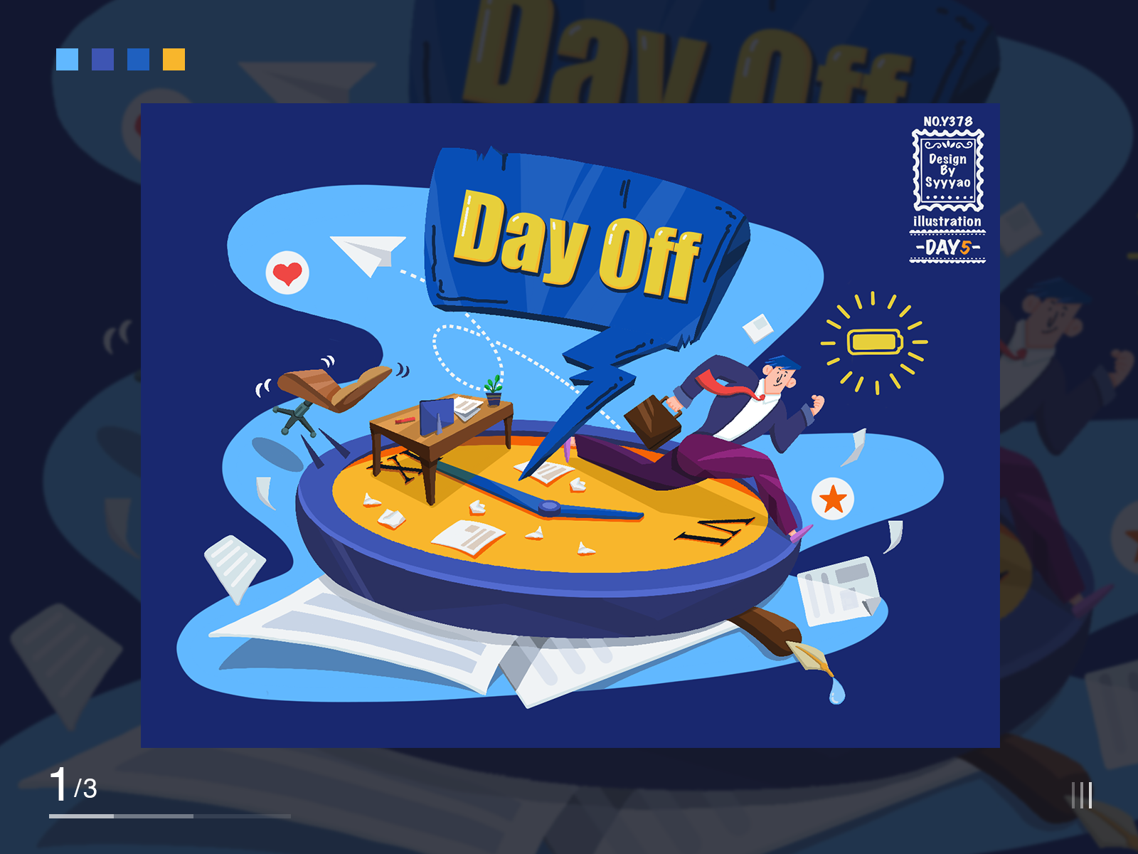 Day off by yyyao S on Dribbble