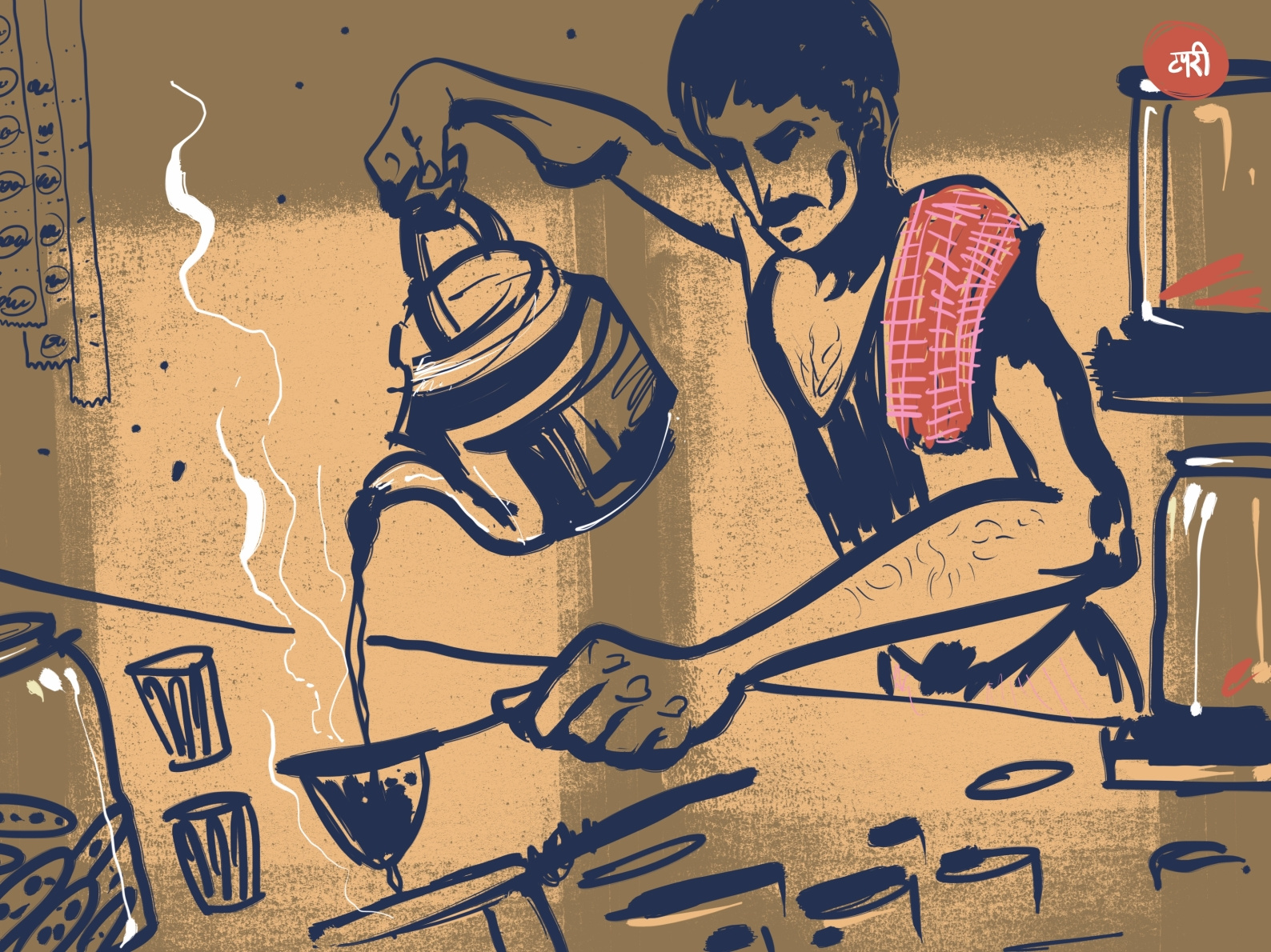 Tapri - An Indian Tea Stall by Raghavendra Kamath on Dribbble