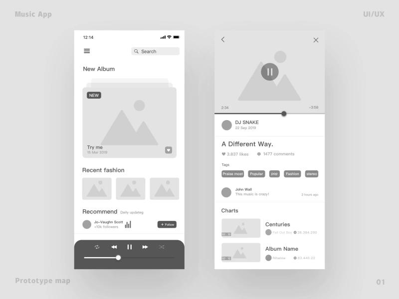 Music App-Mode switching by SHENGYI_🌙 for UIGREAT Studio on Dribbble