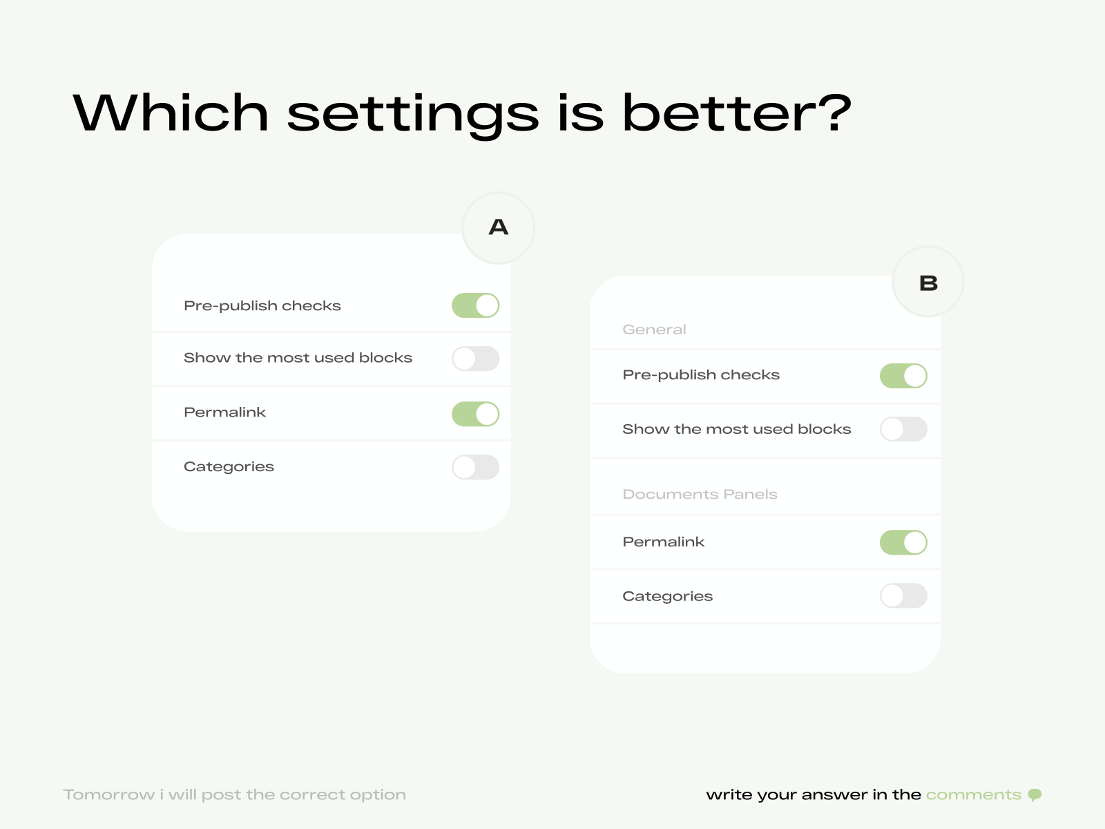 UX survey. Which option is better? by Evgeniy on Dribbble
