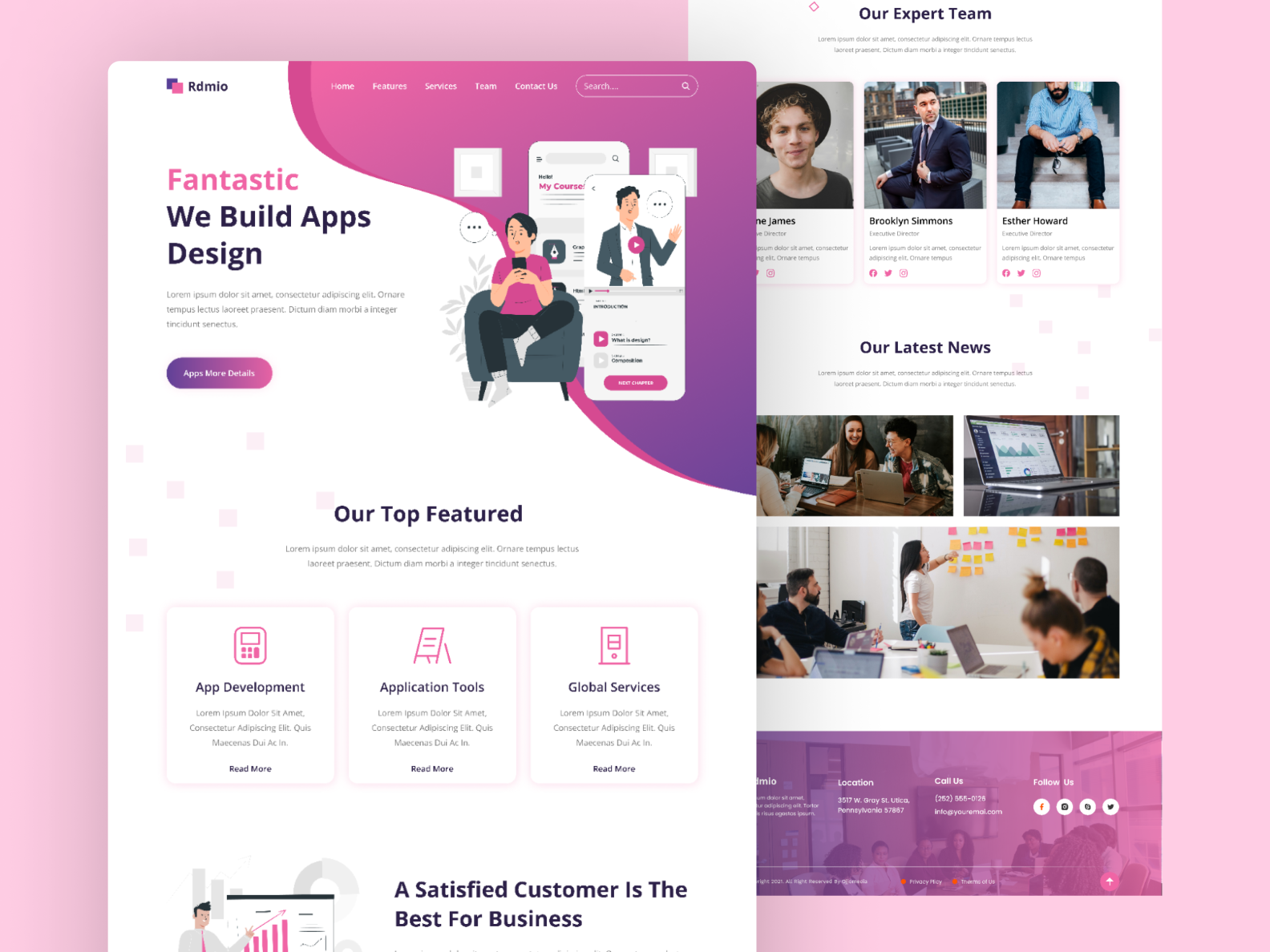 Fantastic Apps Design Landing Page by Minhaj Uddin on Dribbble