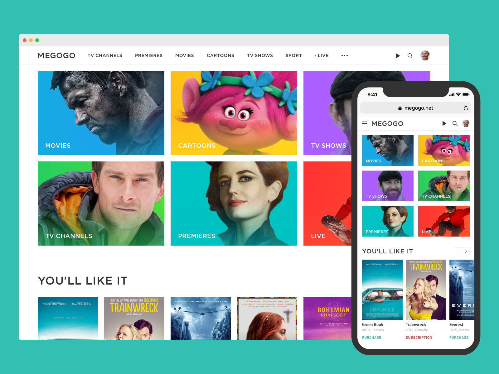 Megogo Navigation Redesign by Oleksii Sikorskyi on Dribbble