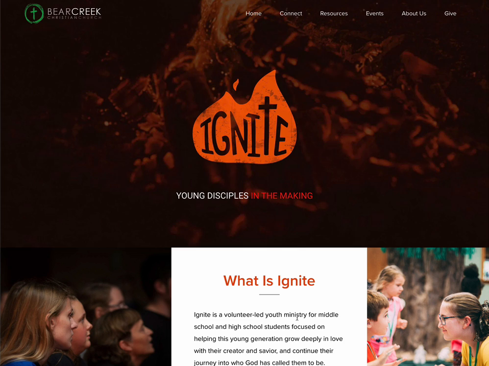 Ignite Logo animation and webpage by Justin Moreland on Dribbble