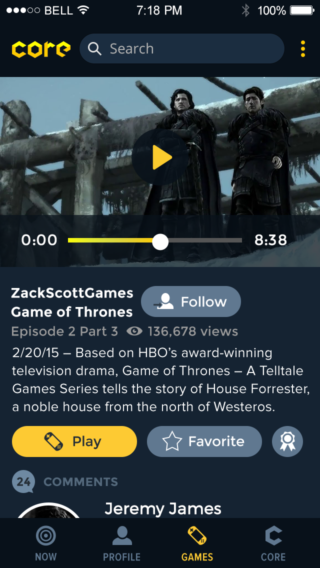 Core Gaming iOS by Bradley Bussolini on Dribbble