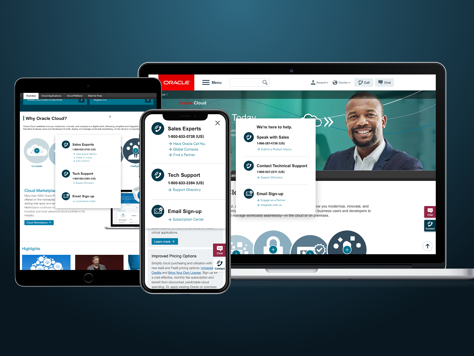 Oracle Contact Widget by Bradley Bussolini on Dribbble