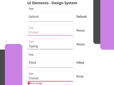 Text Inputs - UI Elements - Design System by Kristin on Dribbble