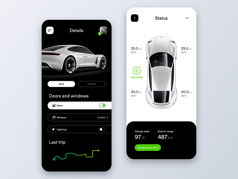 Vehicle Status Control App by Stan Kirilov for StanVision - UI/UX ...