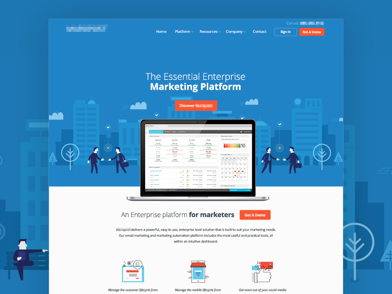 Marketing Platform by Wojtek Kwiatkowski on Dribbble