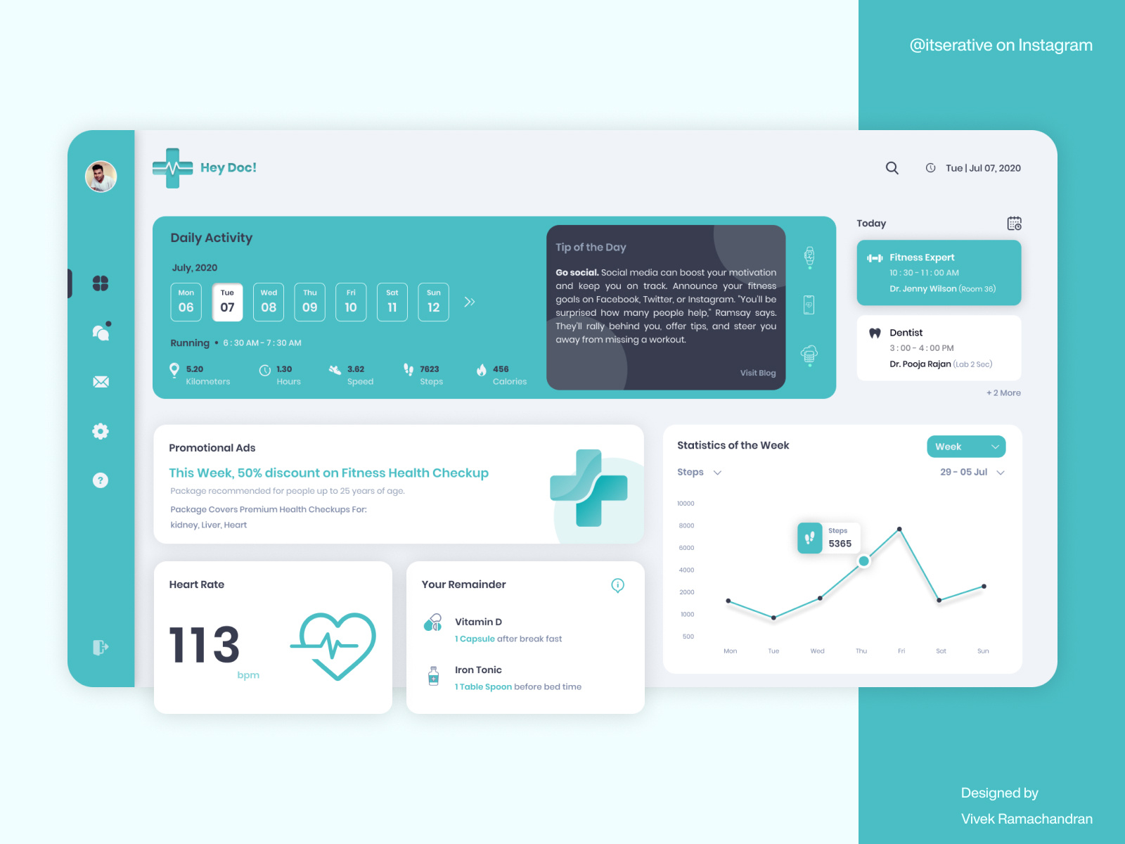 Hey Doc! - Official App by Vivek Ramachandran ️ on Dribbble