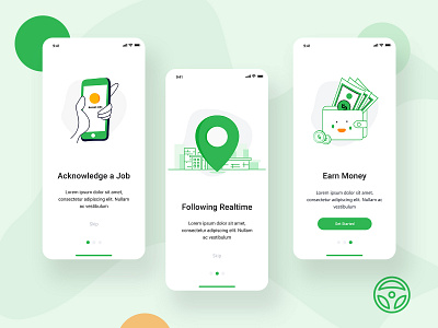 Driver App UI by eSparkBiz on Dribbble