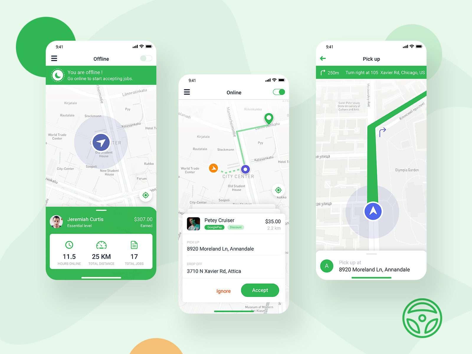 Driver App UI by eSparkBiz on Dribbble