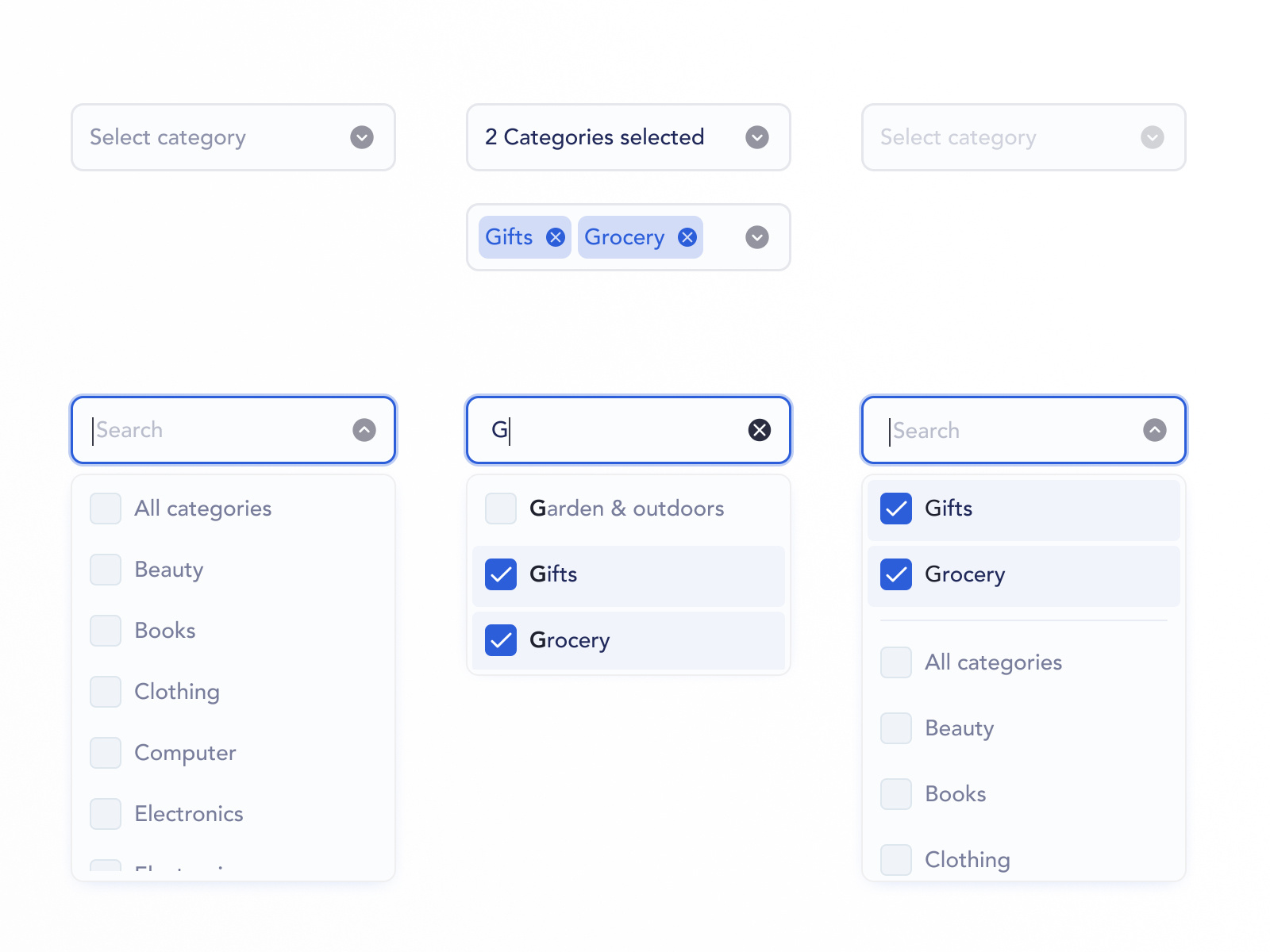 Drop down with search by Midhun KM on Dribbble