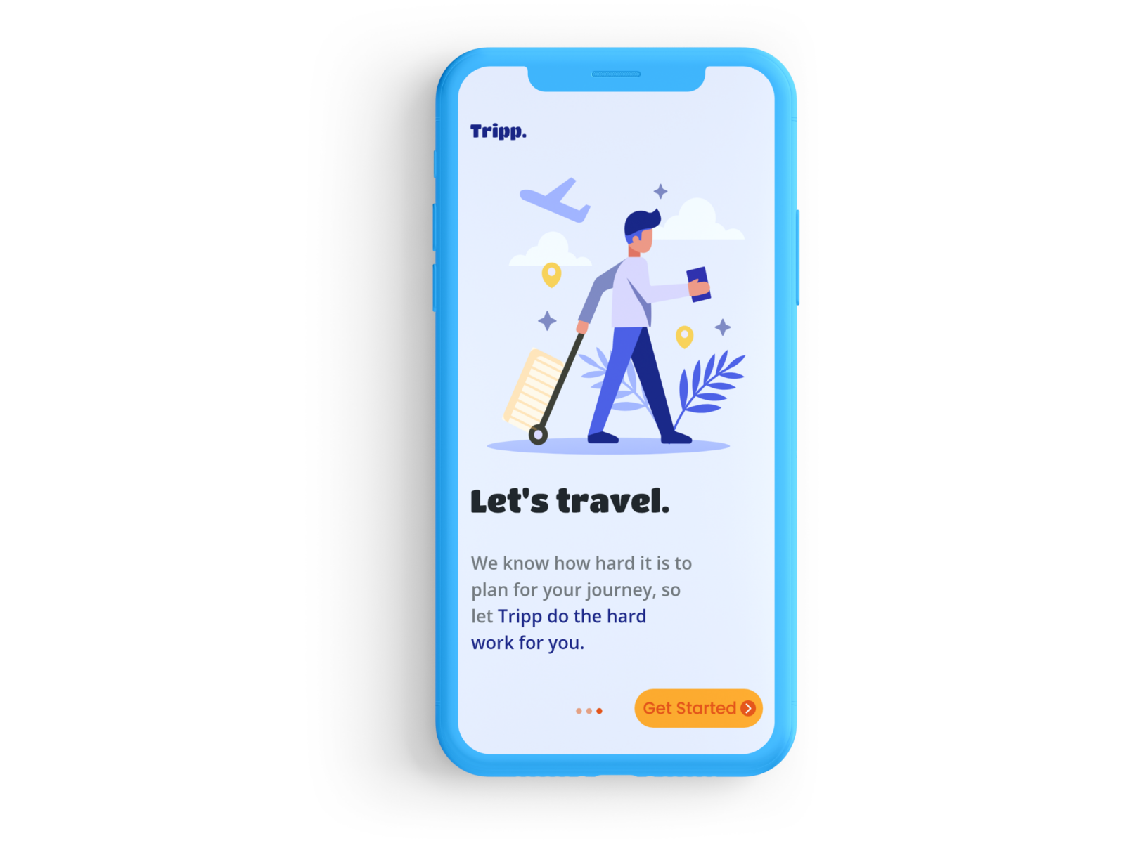 Tripp App onboarding 3 by John Ope on Dribbble