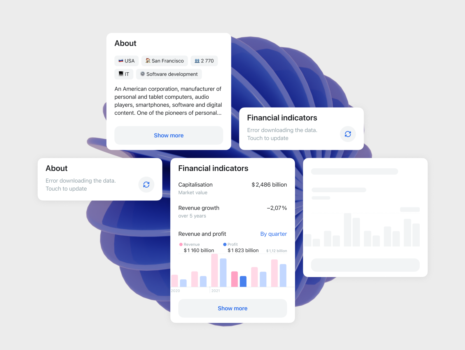Financial widgets by Dmitrii Bobkov on Dribbble
