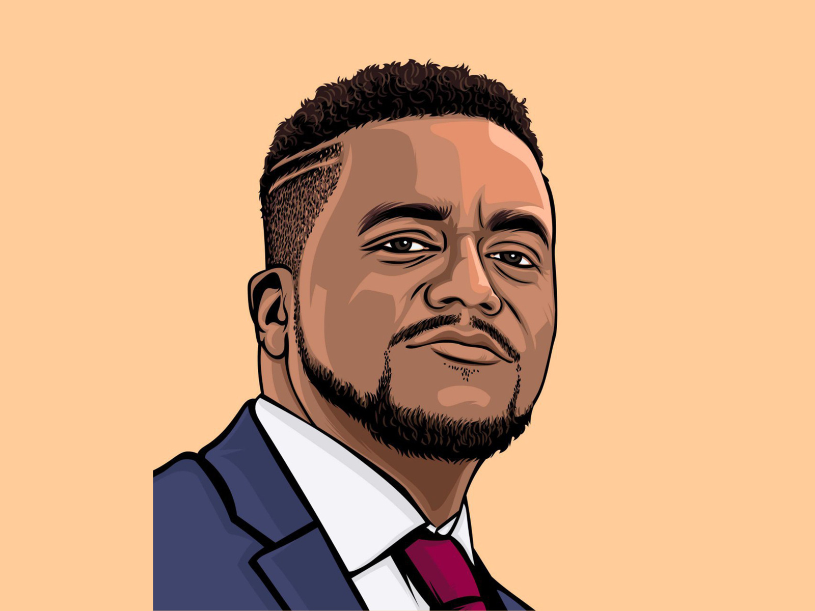 Color Vector Portrait by VectoArt on Dribbble