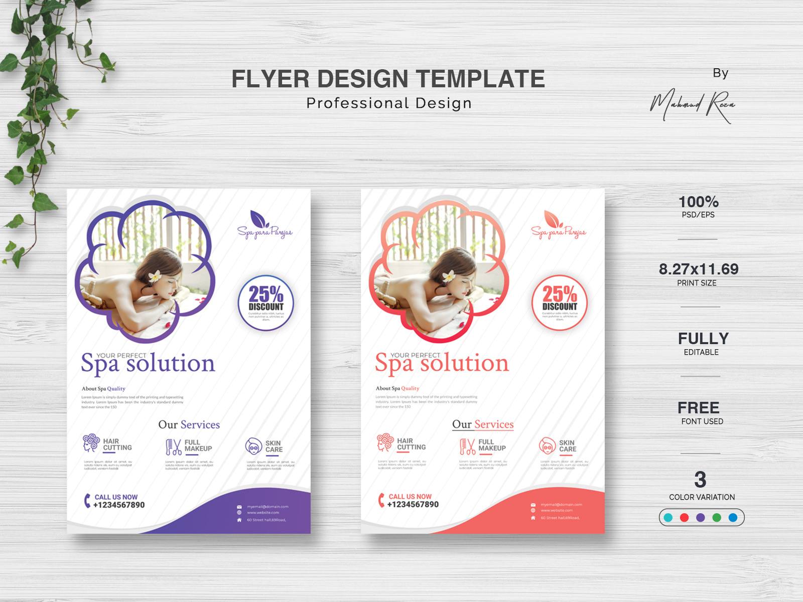 Spa Flyer Design by Mahmud reza on Dribbble