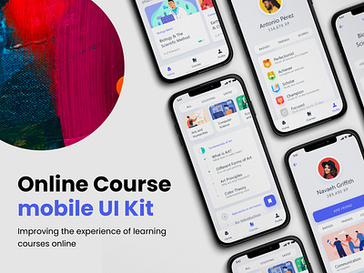 Online Course Mobile UI kit by aPurple on Dribbble