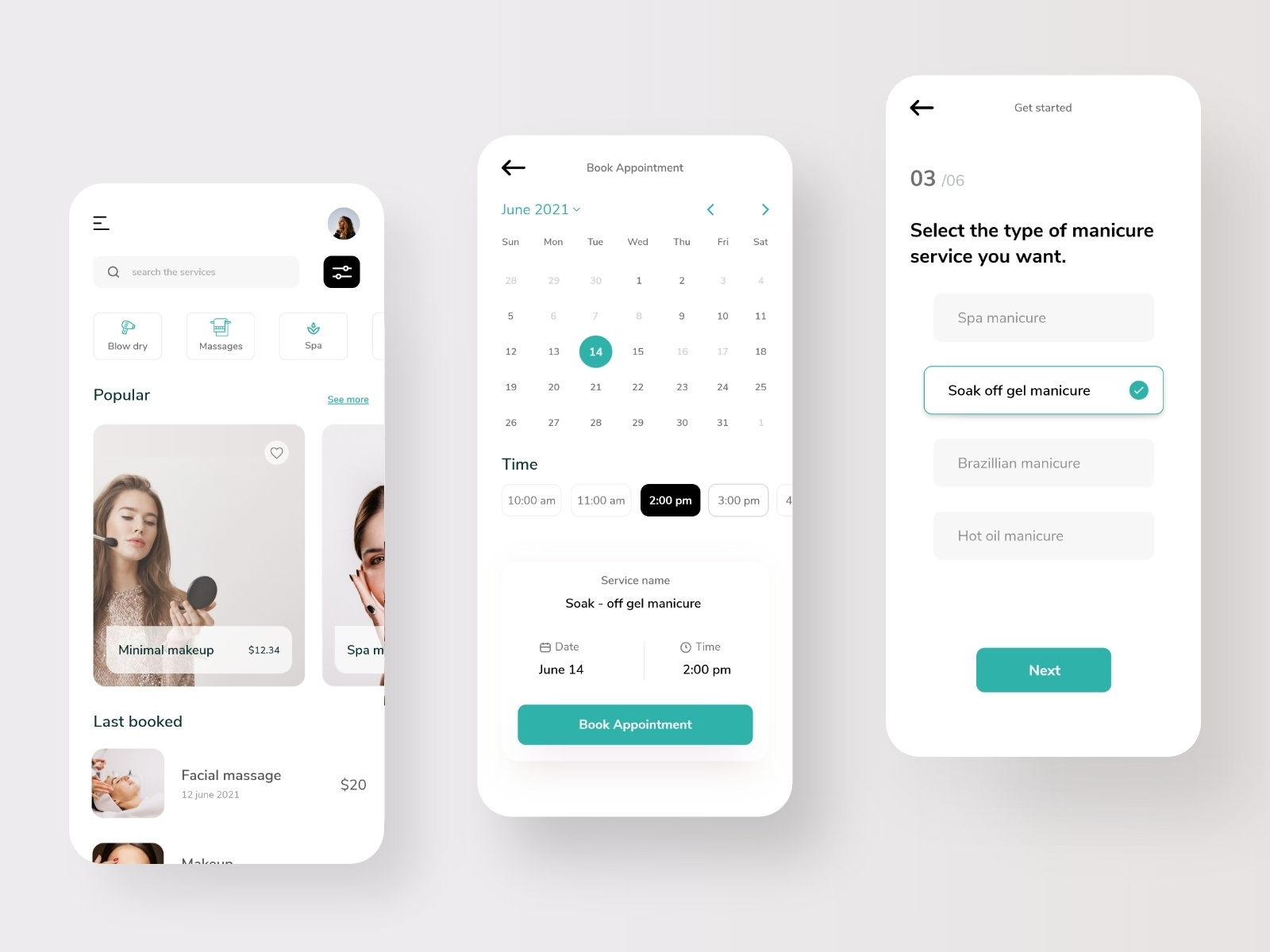 Salon Appointment Booking App by aPurple on Dribbble