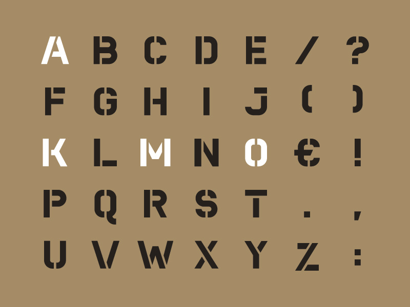 Kamo Stencil (Uppercase) by André Sousa on Dribbble