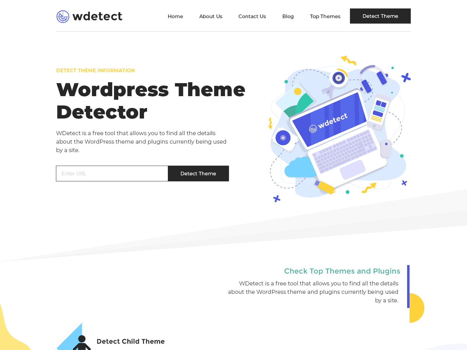 Website Design For Wordpress Theme Detection Facility By Ritu Rohilla On Dribbble