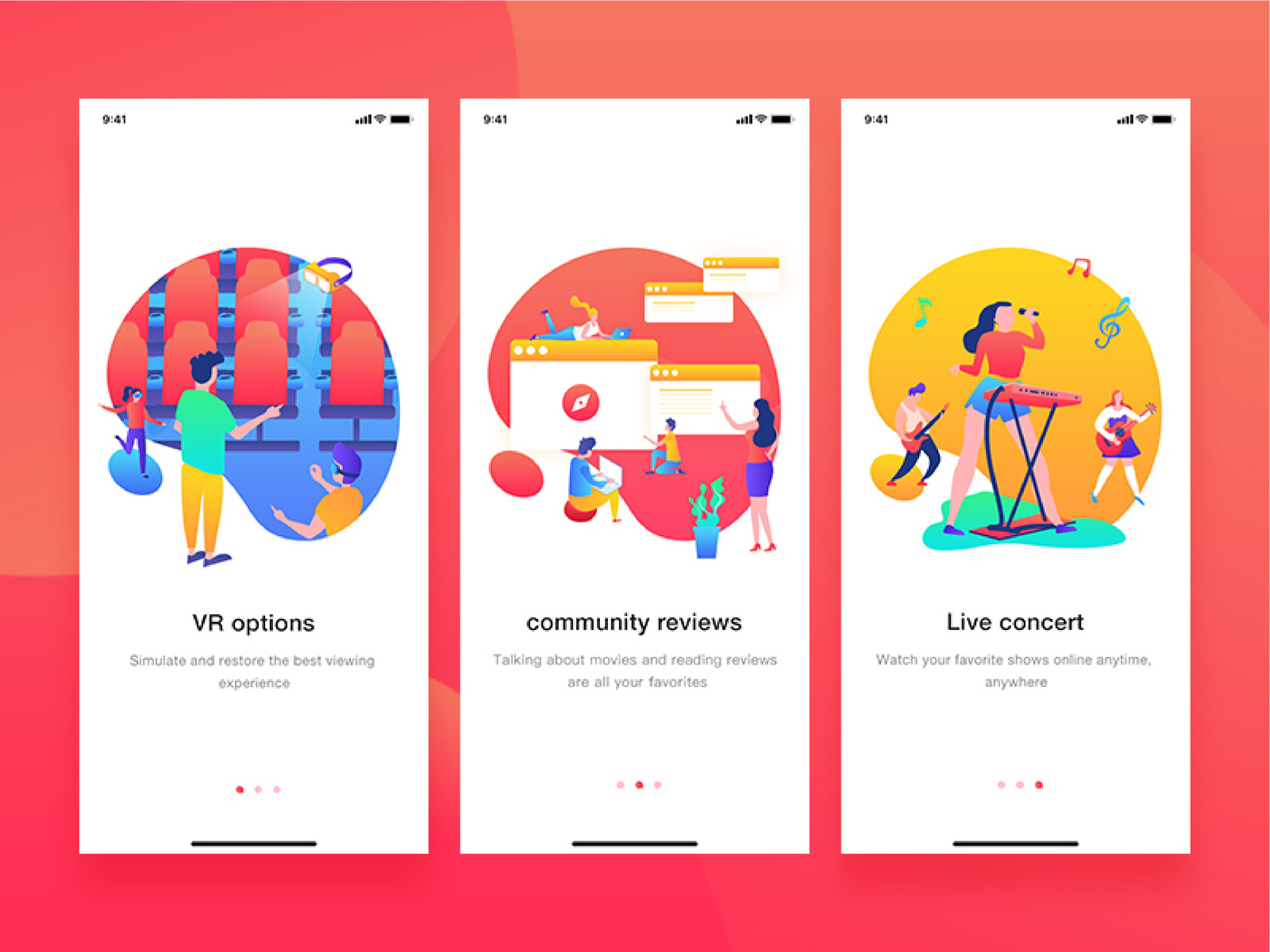 Movie APP guide page by Wetally on Dribbble