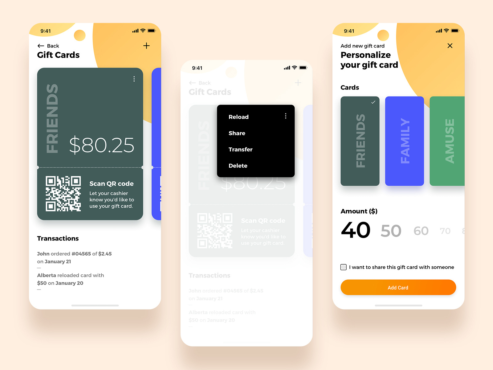 Gift cards by Kailash Singh Bhati on Dribbble