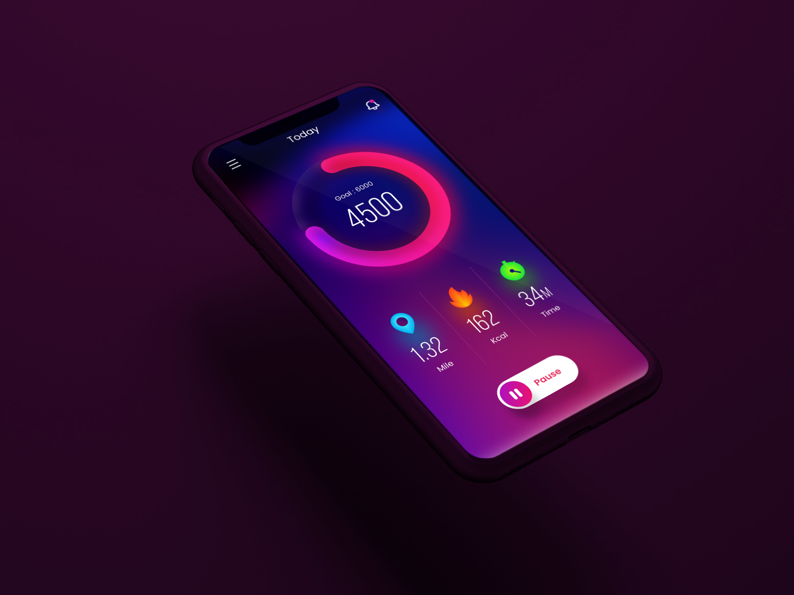 Step Counter App Concept by Karan Menon on Dribbble