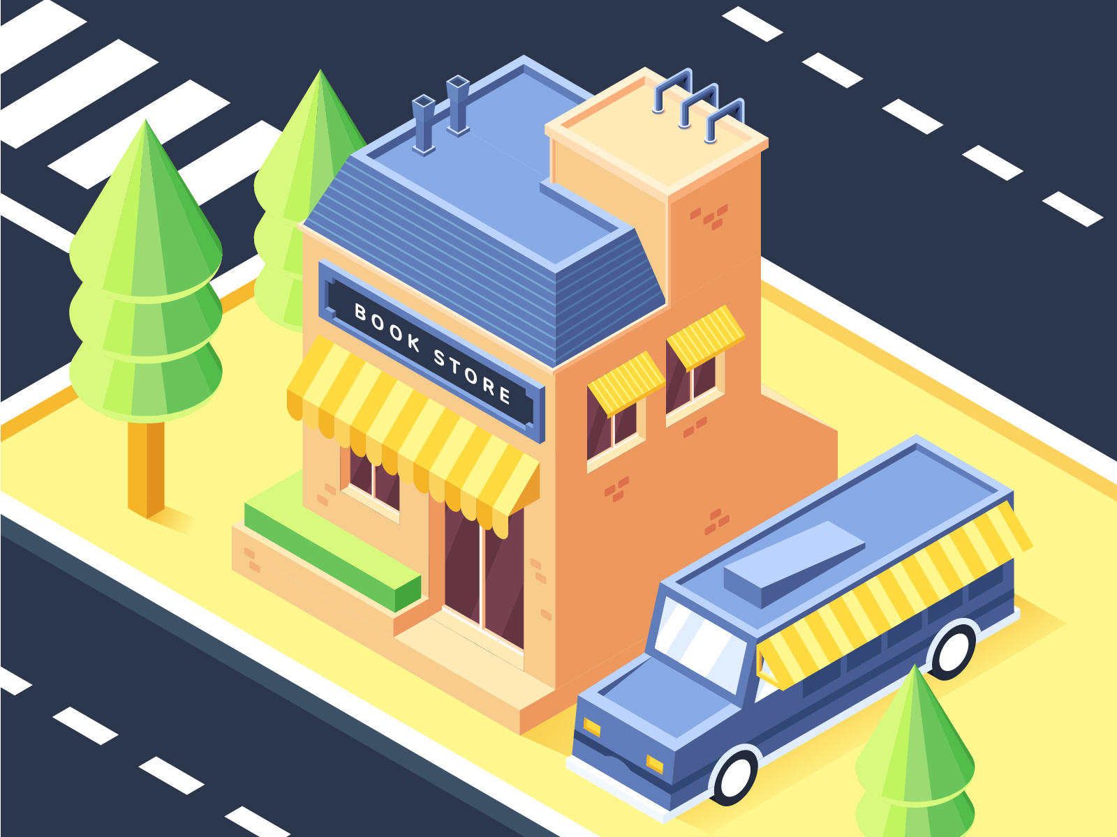 Isometric Illustration by Nhat Huynh on Dribbble