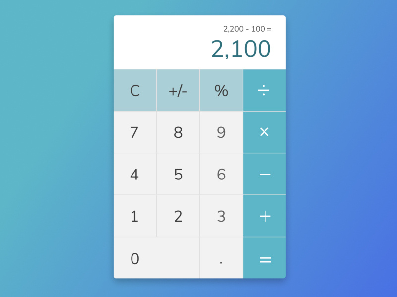 Calculator by Lindsey Wong on Dribbble