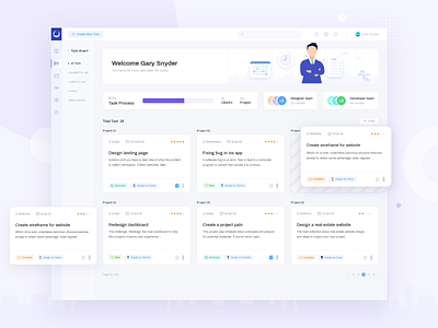 Task Management Ui by Rabi islam on Dribbble