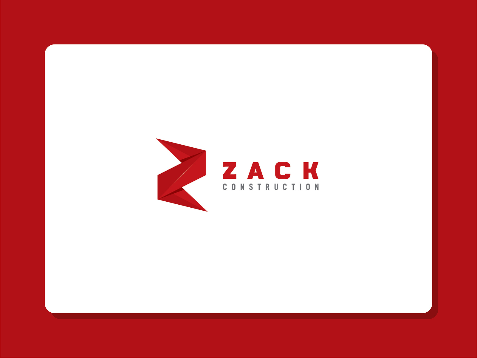 "zack construction" logo by Easin Ali on Dribbble