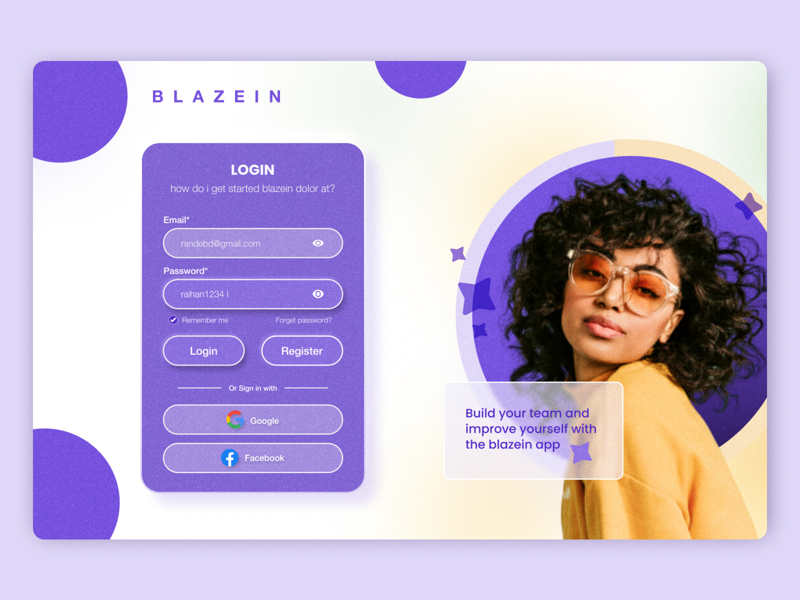 login page design by Easin Ali on Dribbble