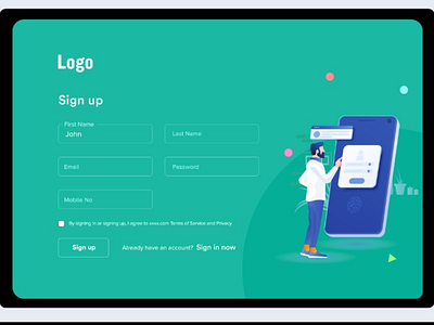 Beautiful Login and Signup Screens Designs by Vishnu Patel on Dribbble
